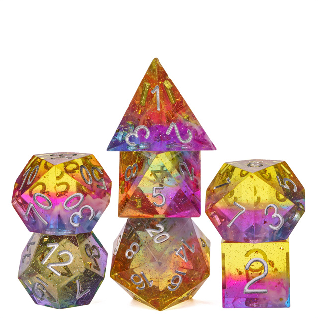 Color Mixing Glitter Dice(Sharp handmade)with PU leather Rectangular ...